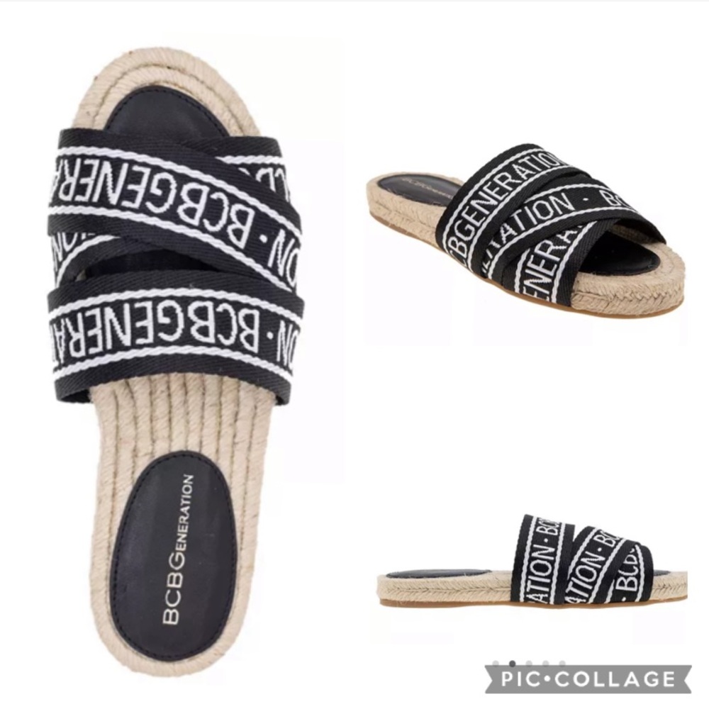 Bcbgeneration Maya Logo Slide Espadrille Sandals - Gem